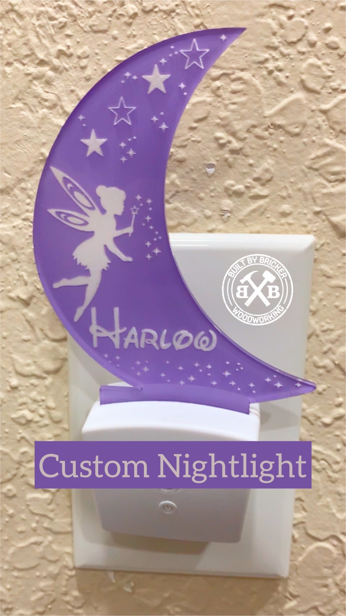 Moon and Stars Custom Night light – Built by Bricker